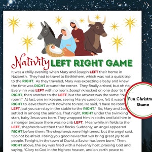 Nativity Left Right Game, Religious Christmas Game, Nativity Story Game ...
