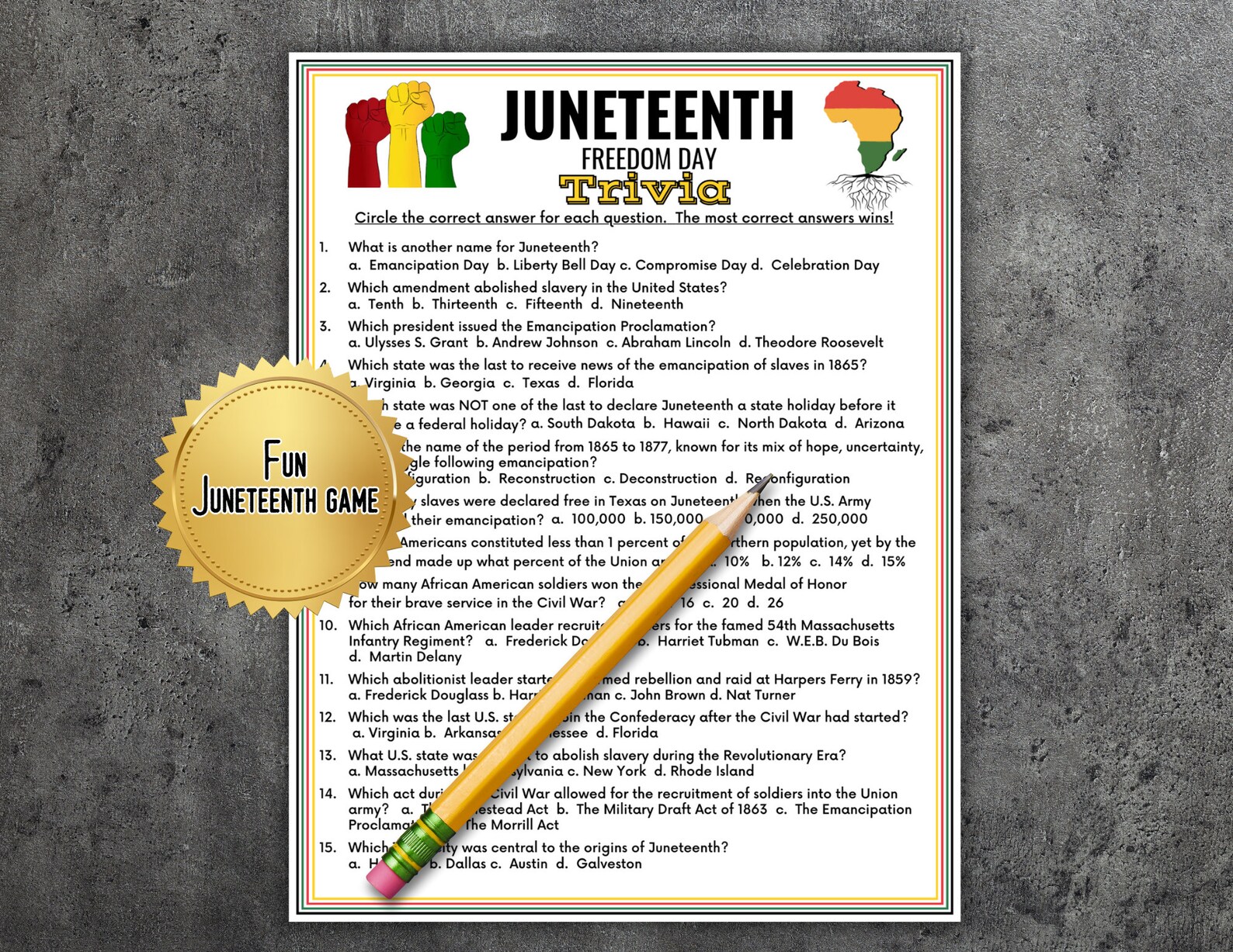Juneteenth Trivia, Juneteenth Facts Quiz, Juneteenth History Trivia ...