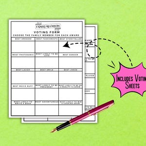 Fun Family Reunion Awards, Family Reunion Award Ideas, Family Reunion ...