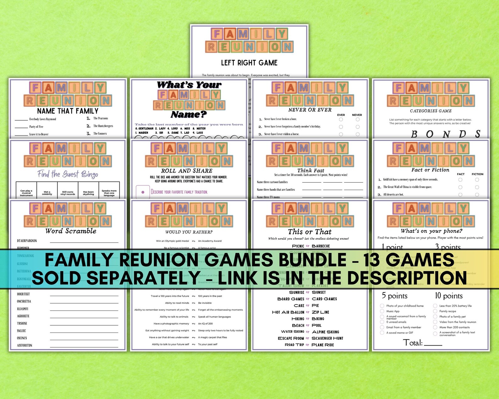 Fun Family Reunion Awards, Family Reunion Award Ideas, Family Reunion ...