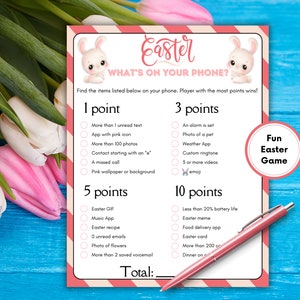 Easter What's on Your Phone, Easter Games, Easter Printable Game ...