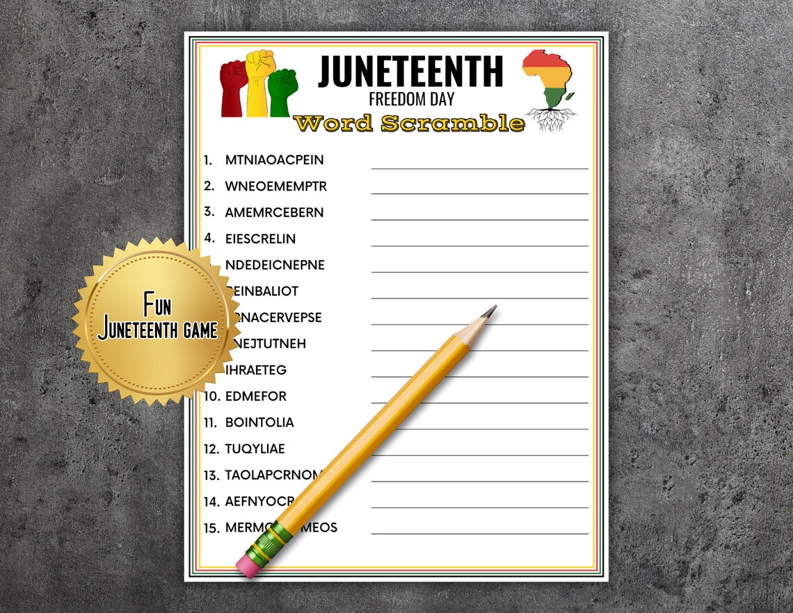 Juneteenth Games Bundle, Juneteenth Trivia, Printable Juneteenth Games ...