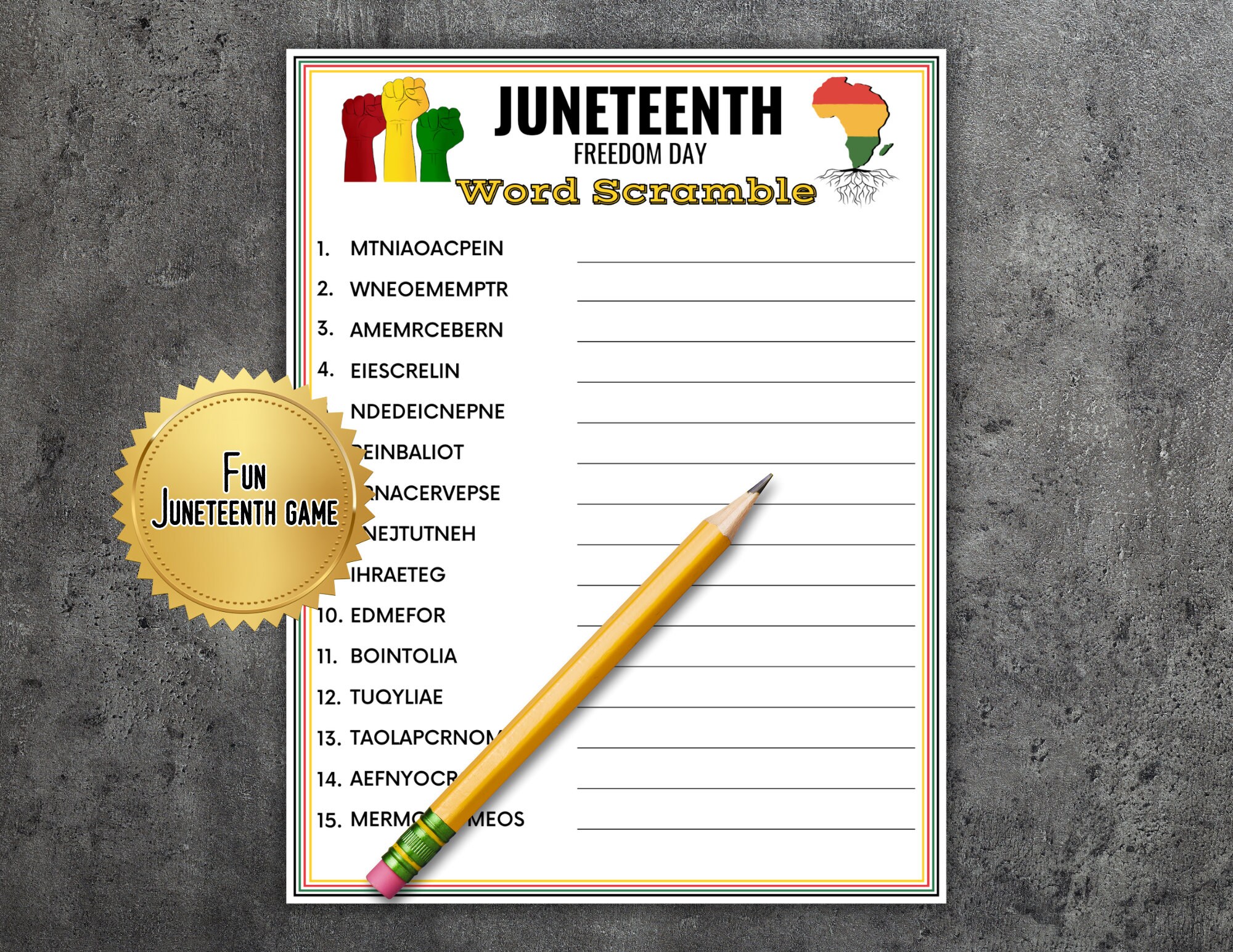 Juneteenth Games, Juneteenth Trivia, Juneteenth Game Bundle, DIY ...