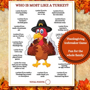Thanksgiving Game, Thanksgiving Office Party Game, Thanksgiving Ice ...