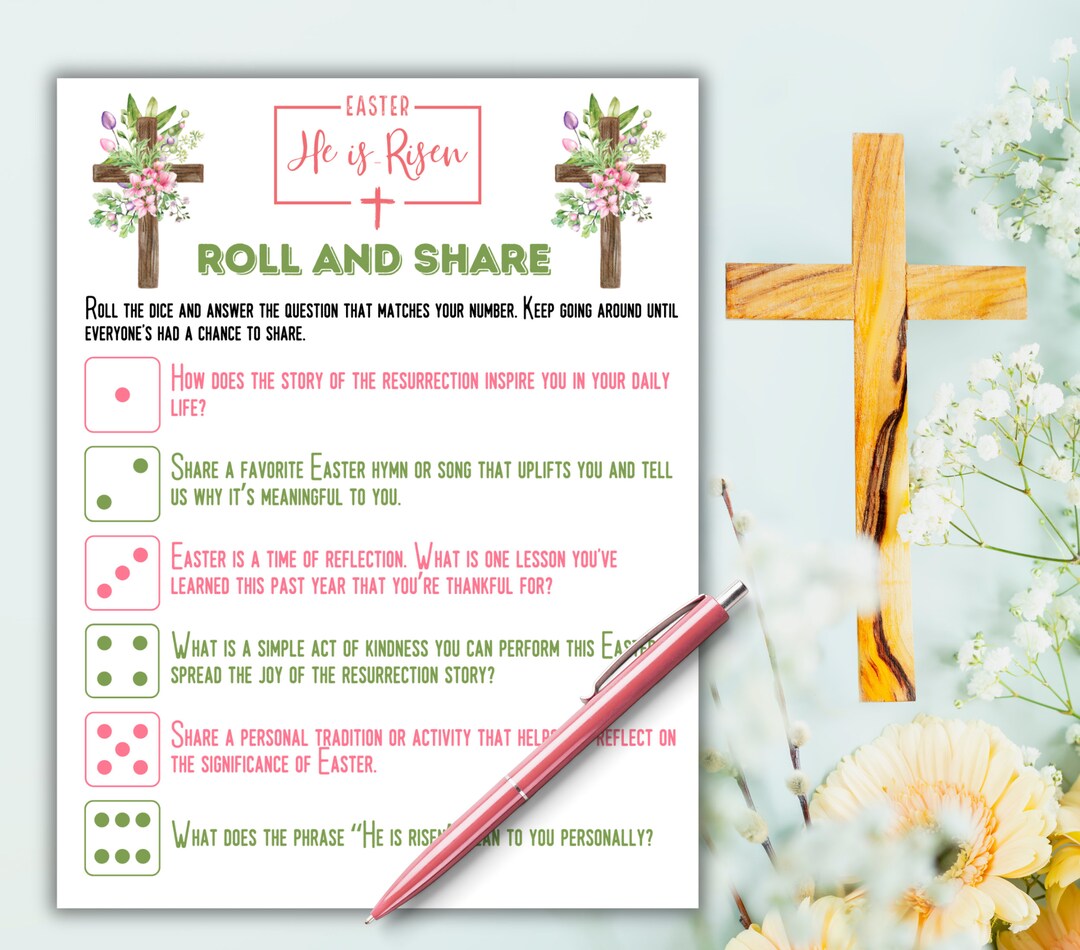 Easter Roll and Share, Easter Dice Game, Religious Easter Game, Sunday ...