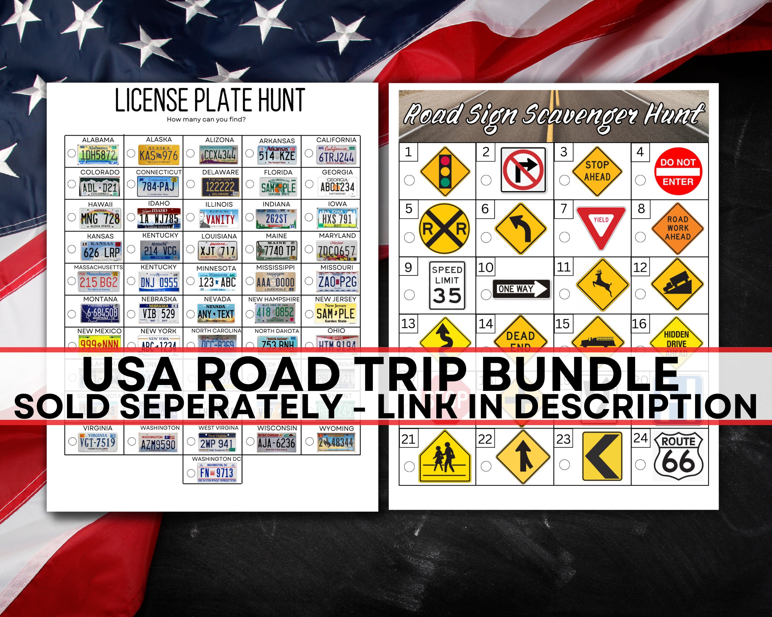 Canada Road Trip Games Bundle, Canada License Plate Game, Canada Road ...