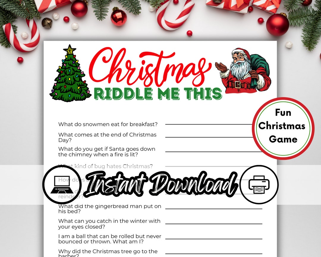 Christmas Riddle Me This, Christmas Riddles, Christmas Trivia, Fun ...