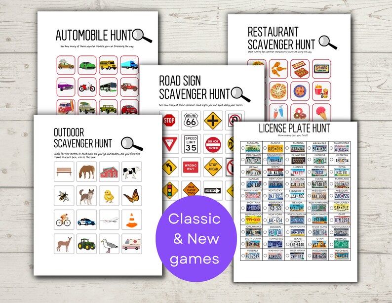 Road Trip Games Bundle - Kids Road Trip Games - Car Games - Family Road ...