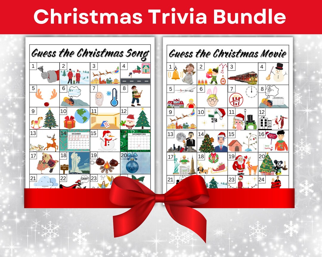 Christmas Trivia Bundle, Holiday Trivia, Christmas Song Game, Work ...