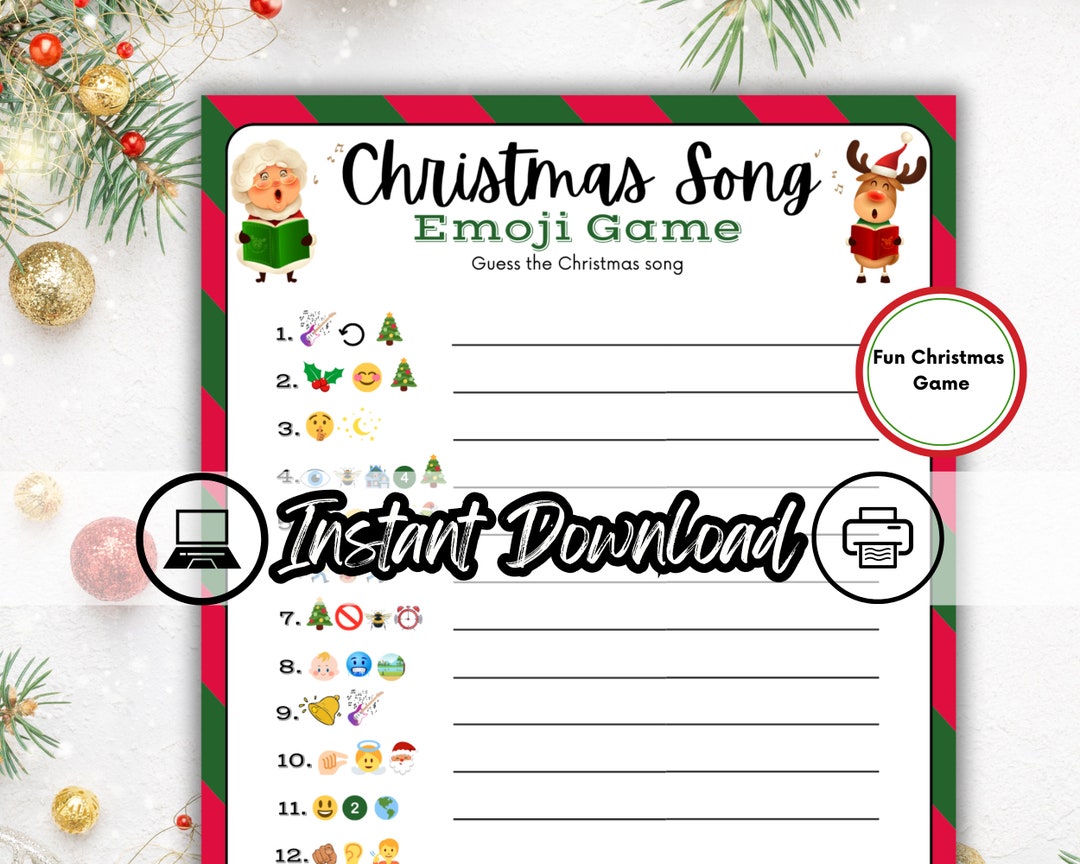 Christmas Emoji Game, Christmas Music Emoji Game, Christmas Song Emoji ...
