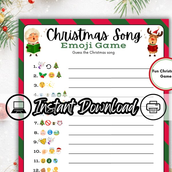 Emoji Christmas Songs - Etsy