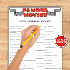 Famous Movie Quotes, Movie Quotes Printables, Movie Lines Quiz, Best ...