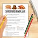 Thanksgiving Drawing Game, Thanksgiving Party Game, Thanksgiving Art ...