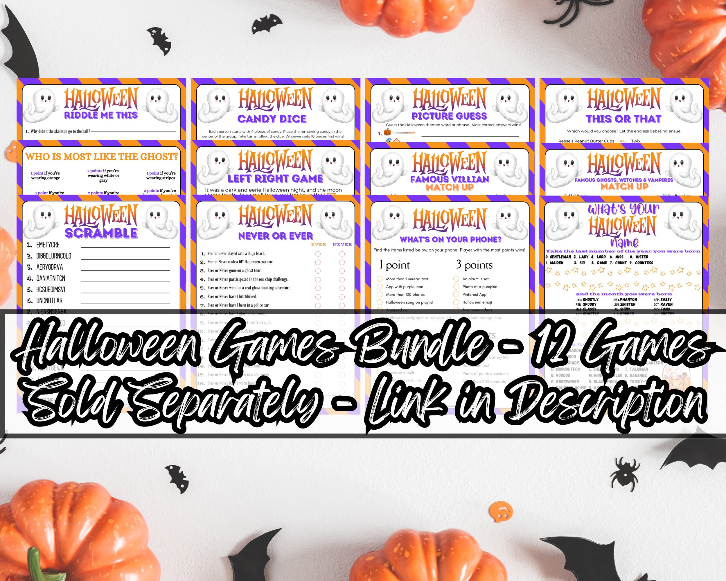 Who is Most Like the Ghost, Halloween Party Game, Halloween Games ...