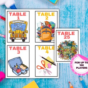 Back to School Bunco Games, Fall Dice Game, School-themed Party Games ...