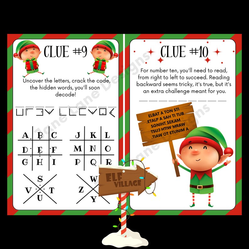 Elf Scavenger Hunt, Christmas Scavenger Hunt, Letter From Elf, Elf Game ...