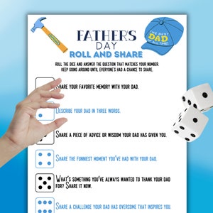 Father's Day Roll and Share, Father's Day Dice Game, Fathers Day Games ...