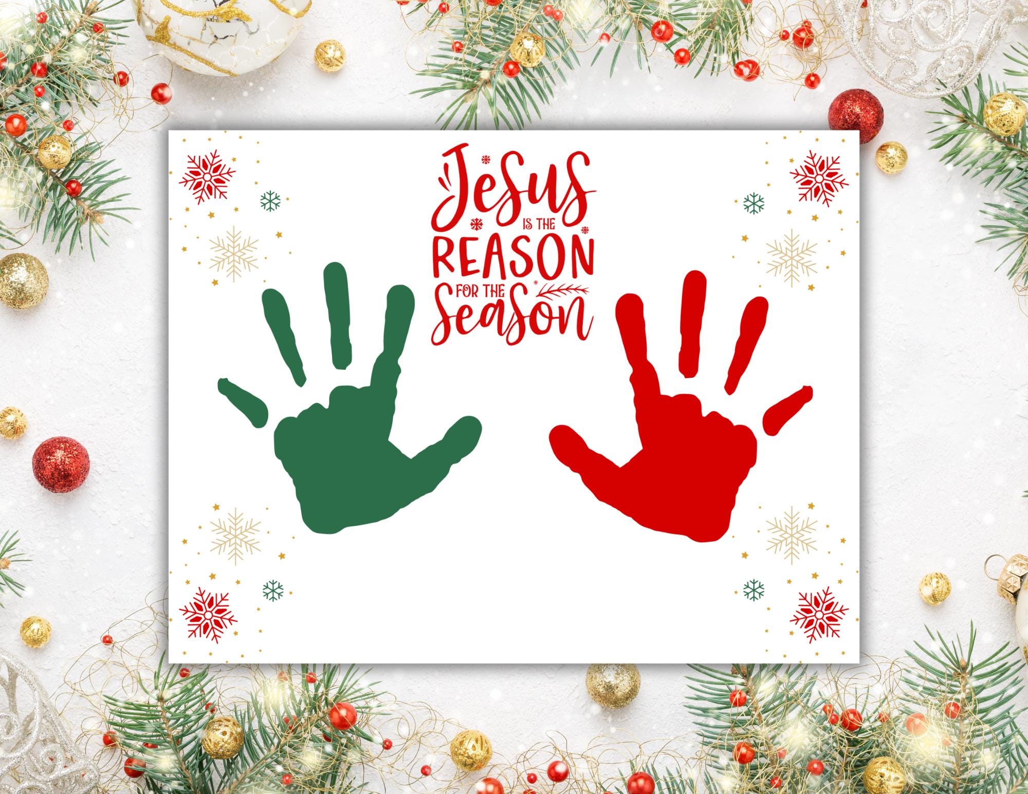 Christian Christmas Handprint Craft, Sunday School Christmas Craft ...