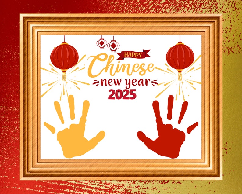 Chinese New Year 2025 Handprint Craft, Chinese New Year Craft, Lunar ...