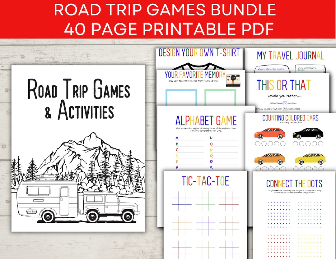 Road Trip Games Bundle - Kids Road Trip Games - Car Games - Family Road ...