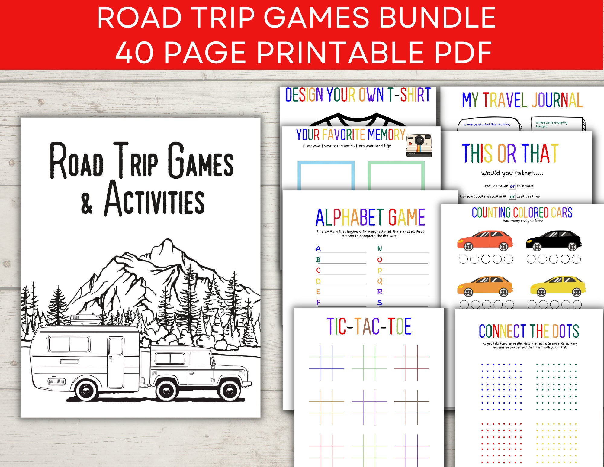 Road Trip Games Bundle - Kids Road Trip Games - Car Games - Family Road ...