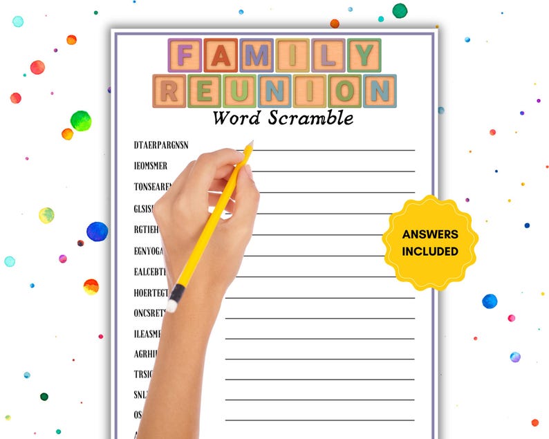 Family Reunion Games Printable, Icebreaker Games, Get to Know You, Meet ...