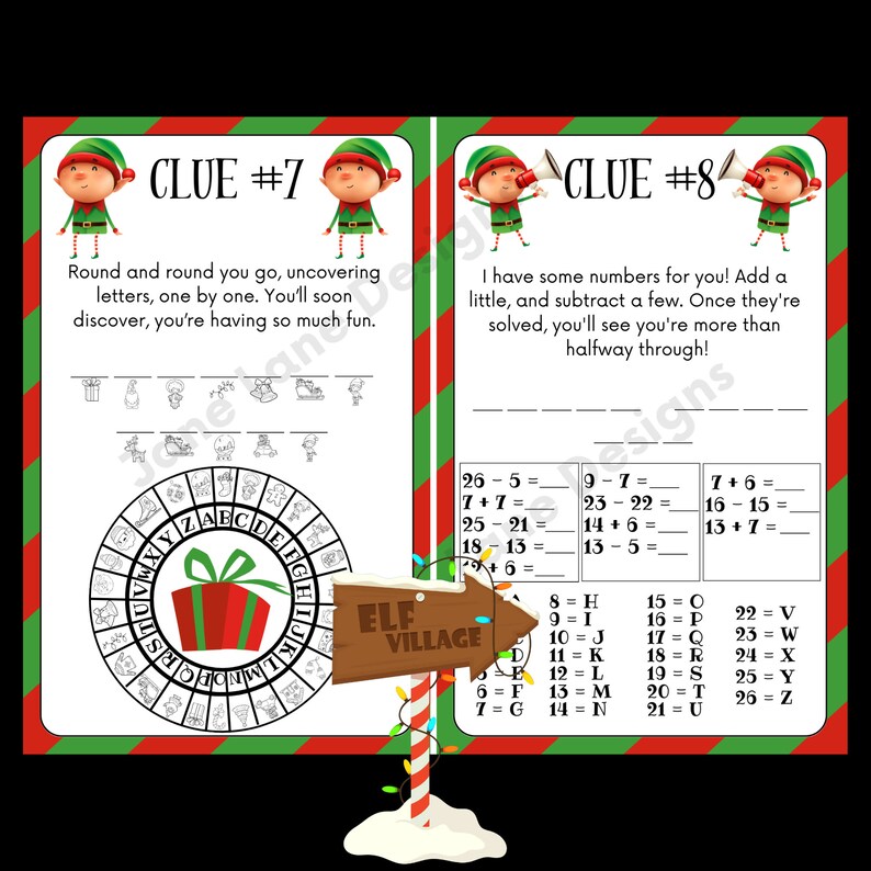 Elf Scavenger Hunt, Christmas Scavenger Hunt, Letter From Elf, Elf Game ...