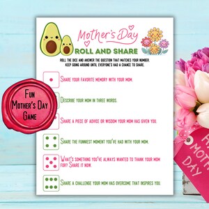 Mother's Day Roll and Share, Mother's Day Dice Game, Mothers Day Games ...