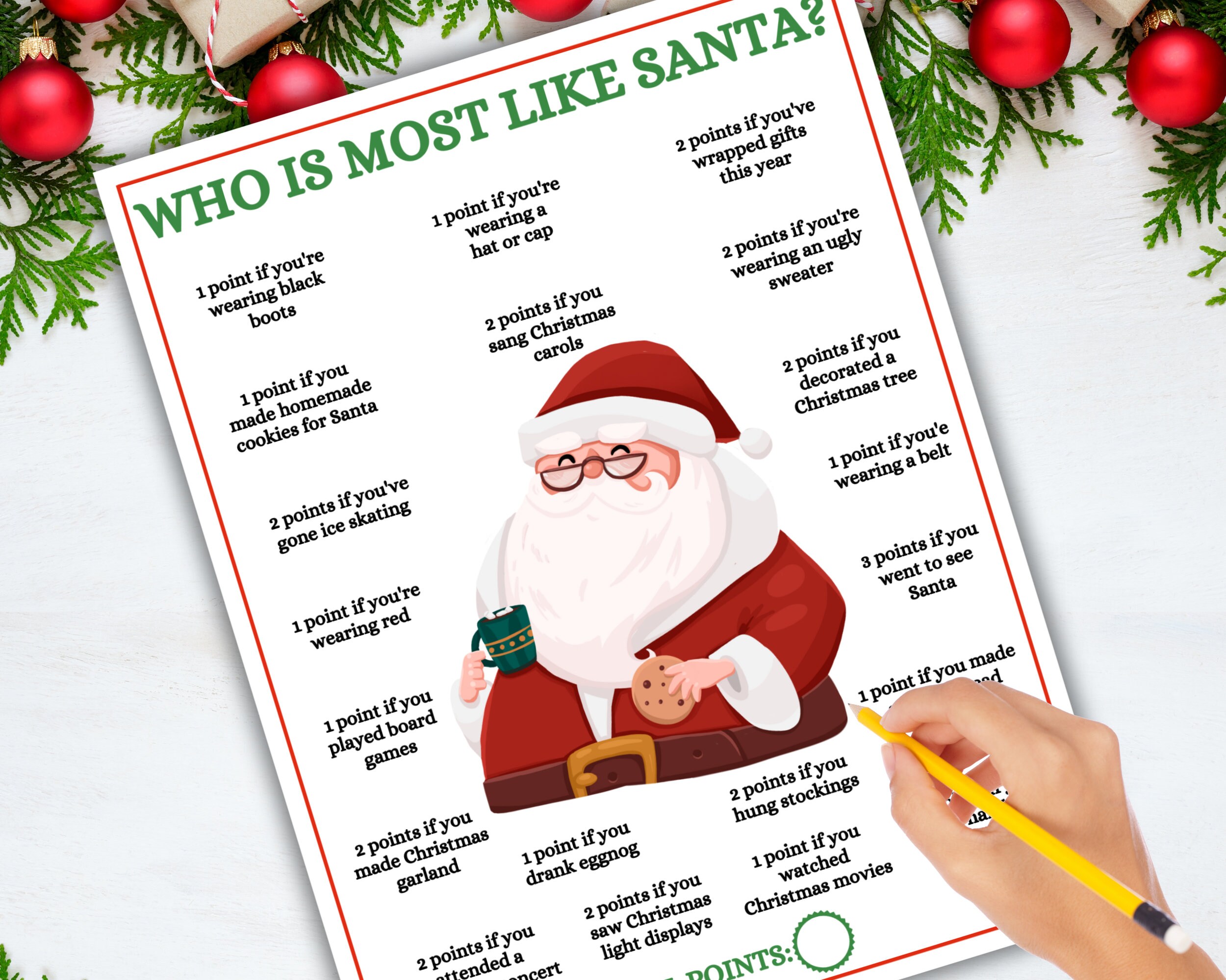 Who is Most Like Santa, Christmas Party Game, Christmas Mix and Mingle ...