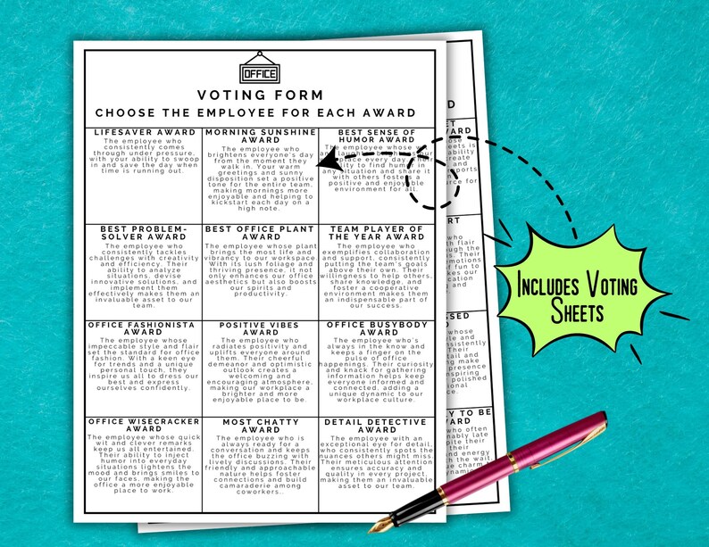 Fun Employee Appreciation Printable Awards, Fun Employee Recognition ...