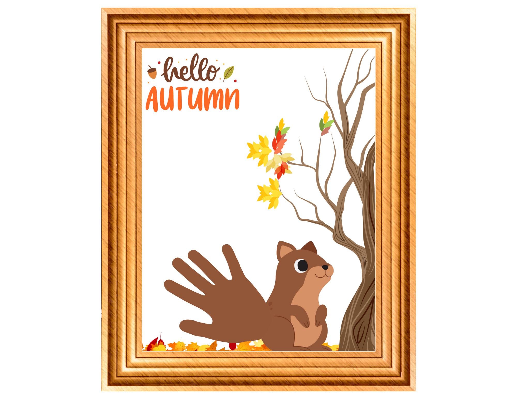 Fall Handprint Craft, Autumn Handprint Craft, Fall Preschool Craft ...