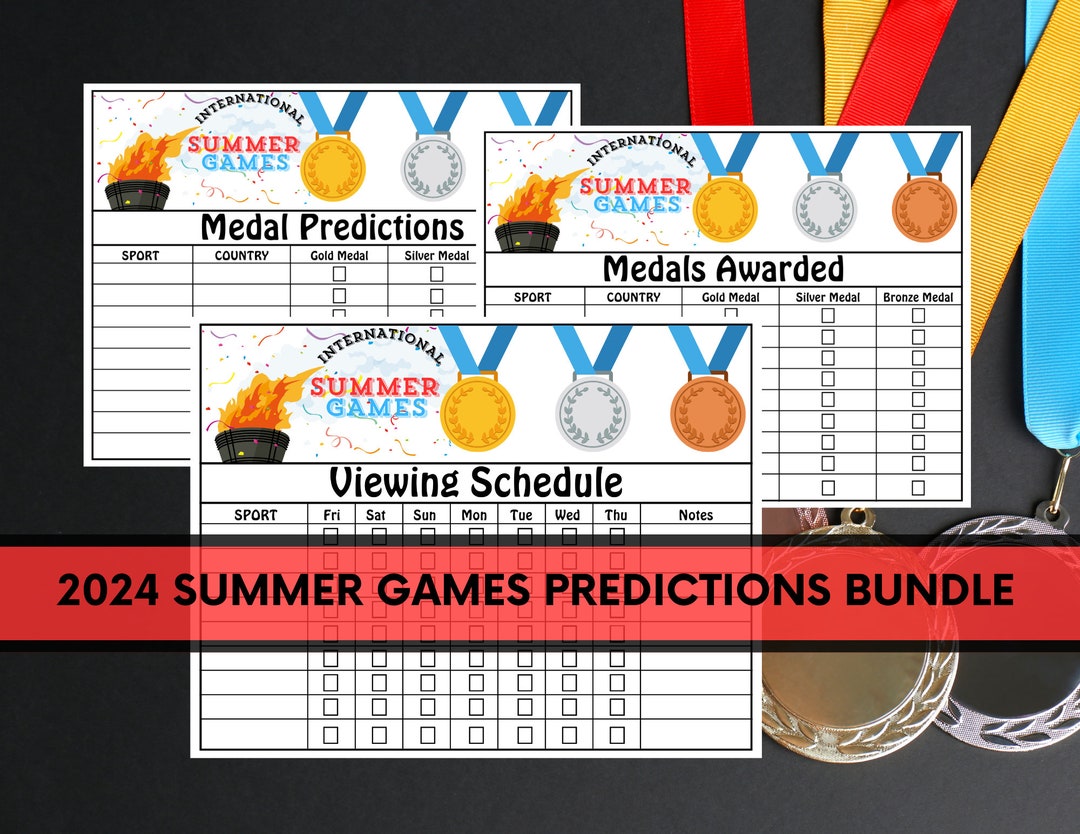 2024 Summer Games Predictions Bundle, 2024 Summer Games, Printable 2024 ...