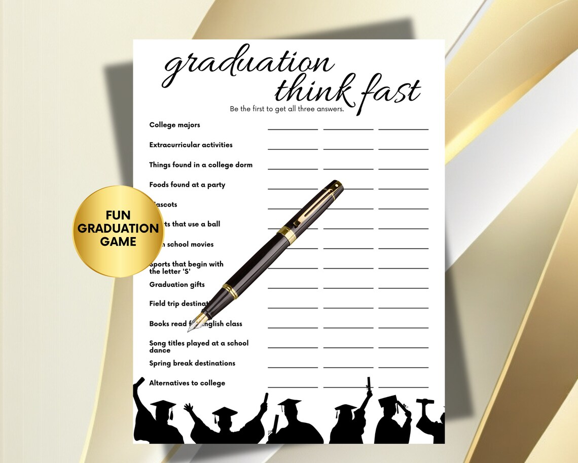 Graduation Think Fast, Graduation Think Quick, 2024 Graduation Games ...