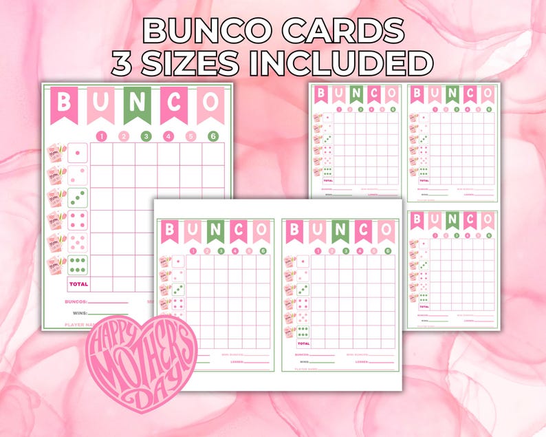 Mother’s Day Bunco Game, Printable Mom Party Game, Girls Night Activity ...