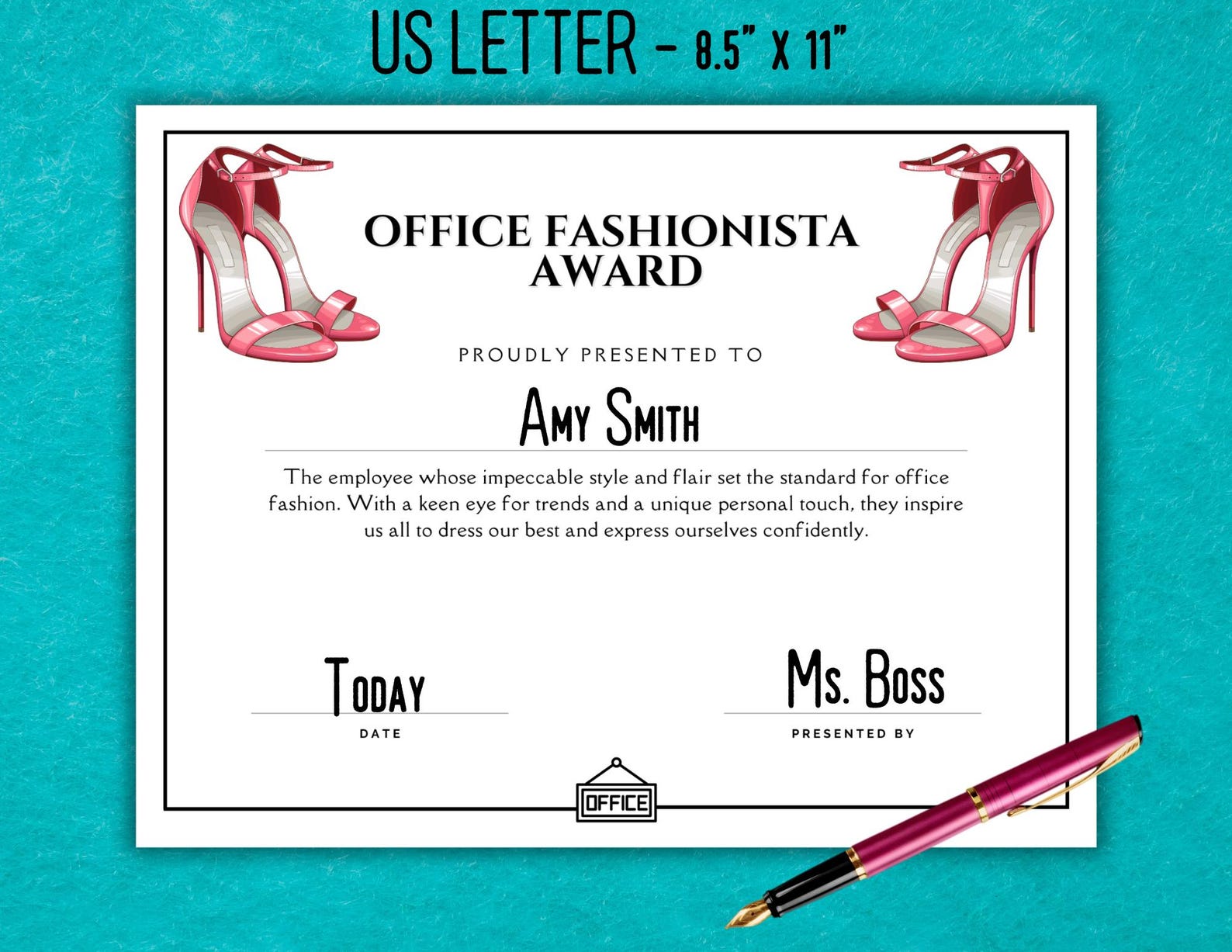 Fun Employee Appreciation Printable Awards, Fun Employee Recognition ...