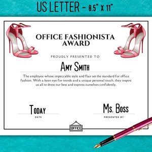 Fun Employee Appreciation Printable Awards, Fun Employee Recognition ...