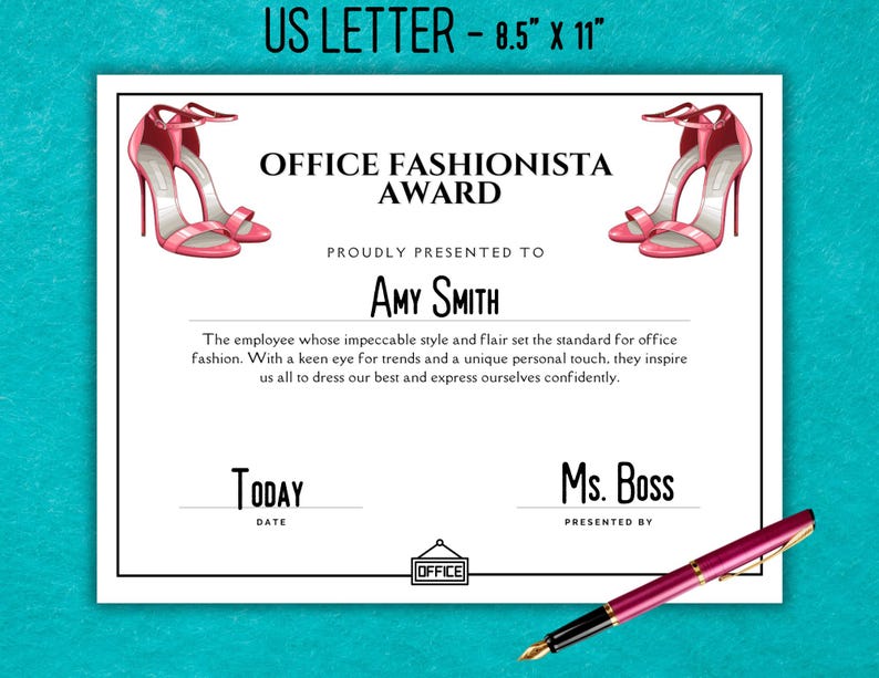 Fun Employee Appreciation Printable Awards, Fun Employee Recognition ...