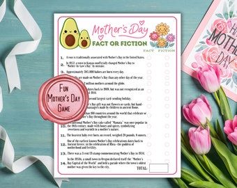 Mothers Day Games, Famous TV Moms Match up Trivia Game, Printable ...