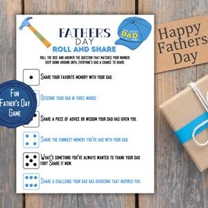 Father's Day Roll and Share, Father's Day Dice Game, Fathers Day Games ...