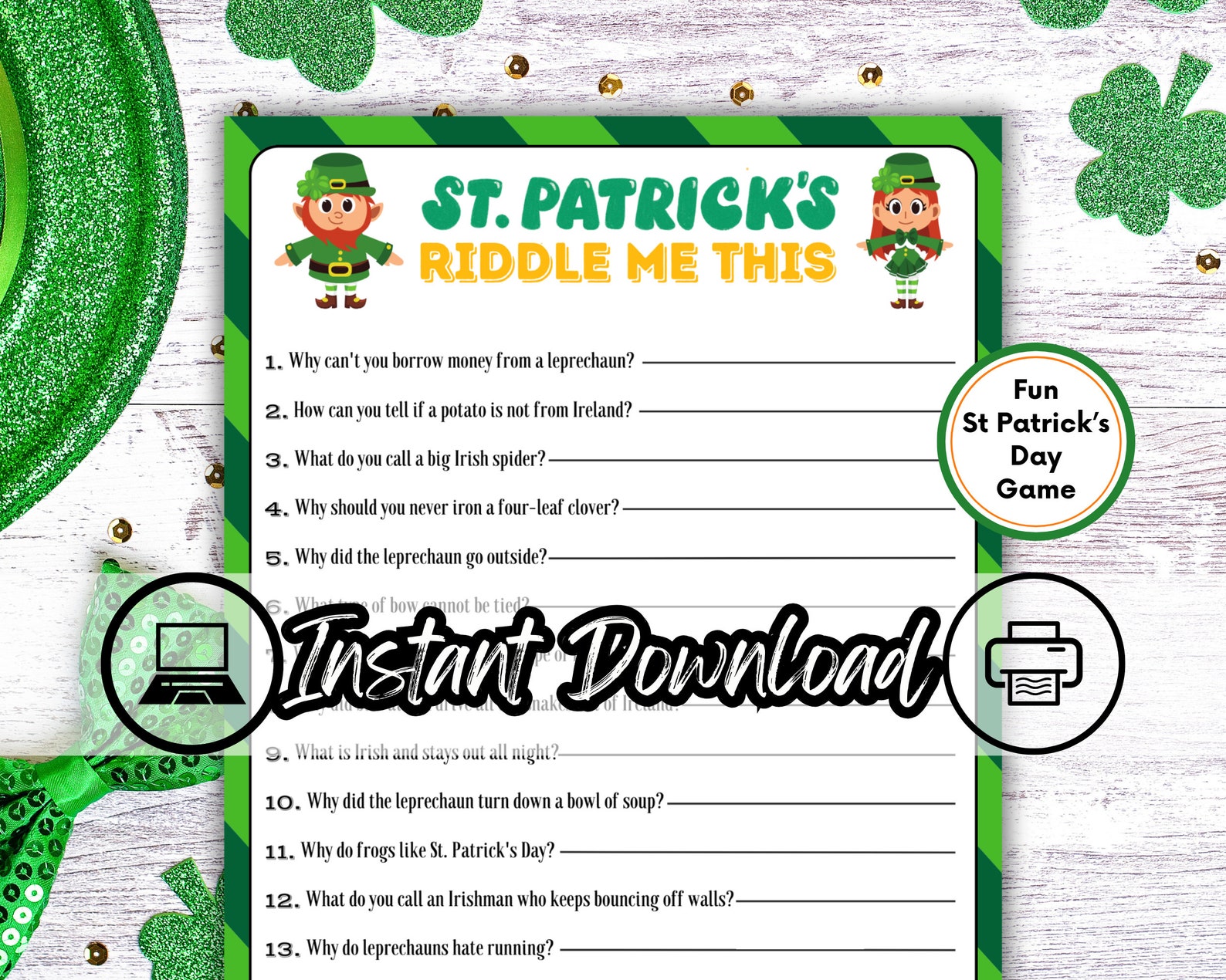 St Patrick's Day Riddle Me This, St Patrick's Day Riddles, St Patrick's ...