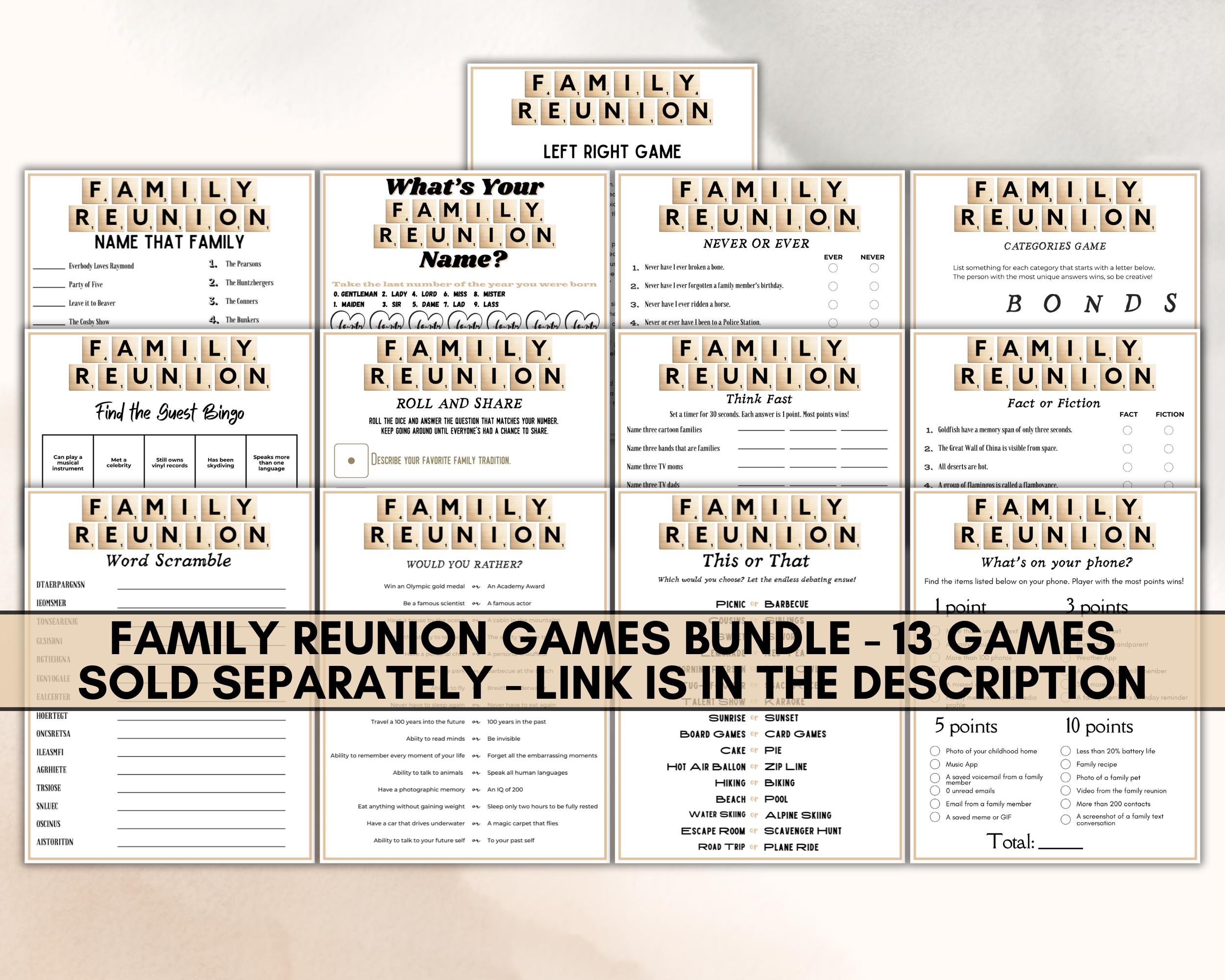 Family Reunion Left Right Game, Family Reunion Past the Gift Game ...