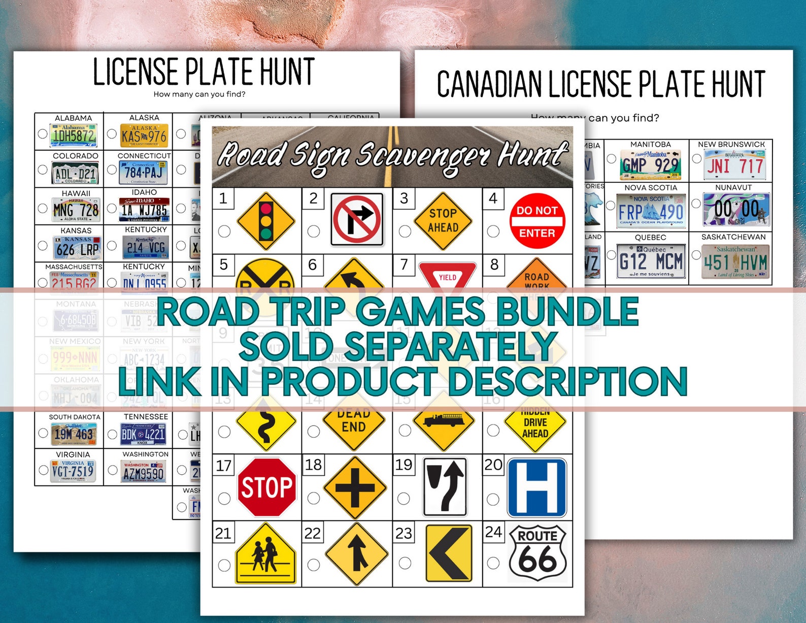 Road Signs Game, Car Games for Kids, Road Sign Scavenger Hunt for Kids ...