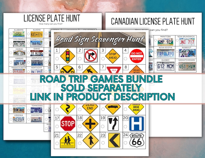 Road Signs Game, Car Games for Kids, Road Sign Scavenger Hunt for Kids ...