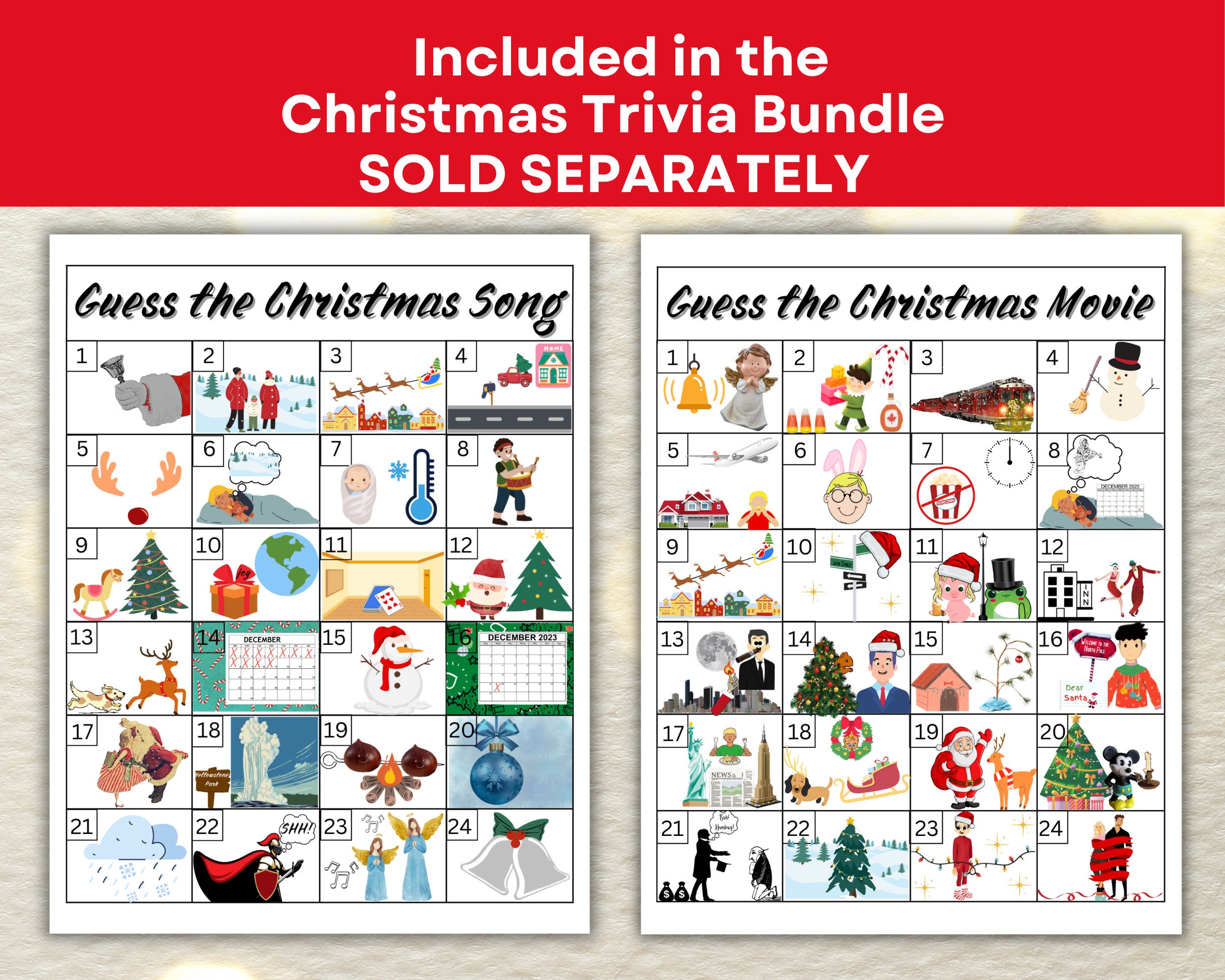 Christmas Song Trivia, Christmas Party Game, Fun Christmas Games ...