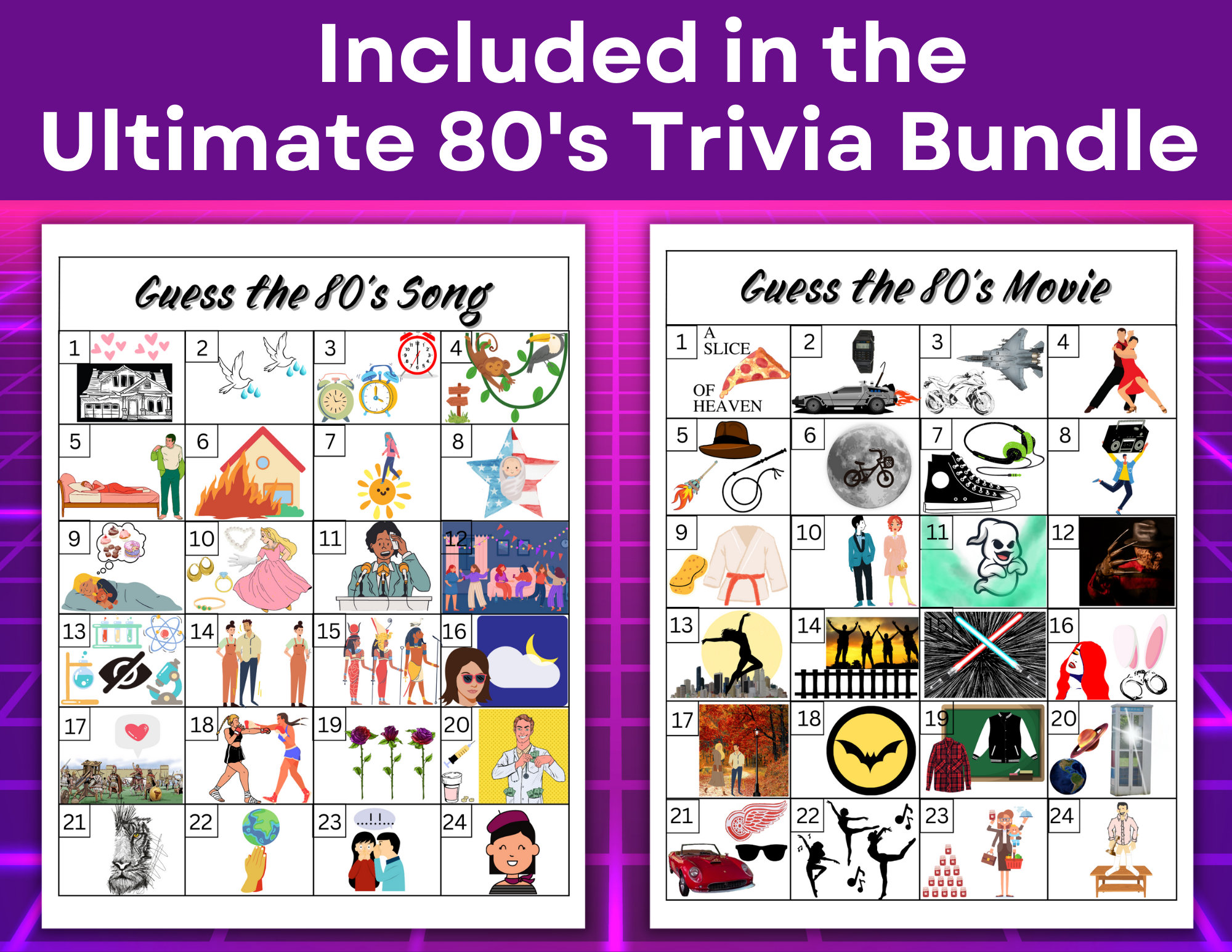 80s Movie Trivia, 80s Trivia Game, 80s Games, 80s Party, 80s Theme ...