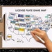 License Plate Game With Map - Road Trip Games - Printable License Plate ...