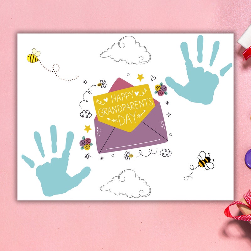 Grandparents Day Handprint Craft - Etsy