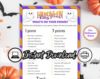 Halloween What's on Your Phone Game, Halloween Games and Activities ...