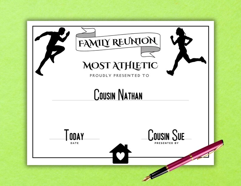 Fun Family Reunion Awards, Family Reunion Award Ideas, Family Reunion ...