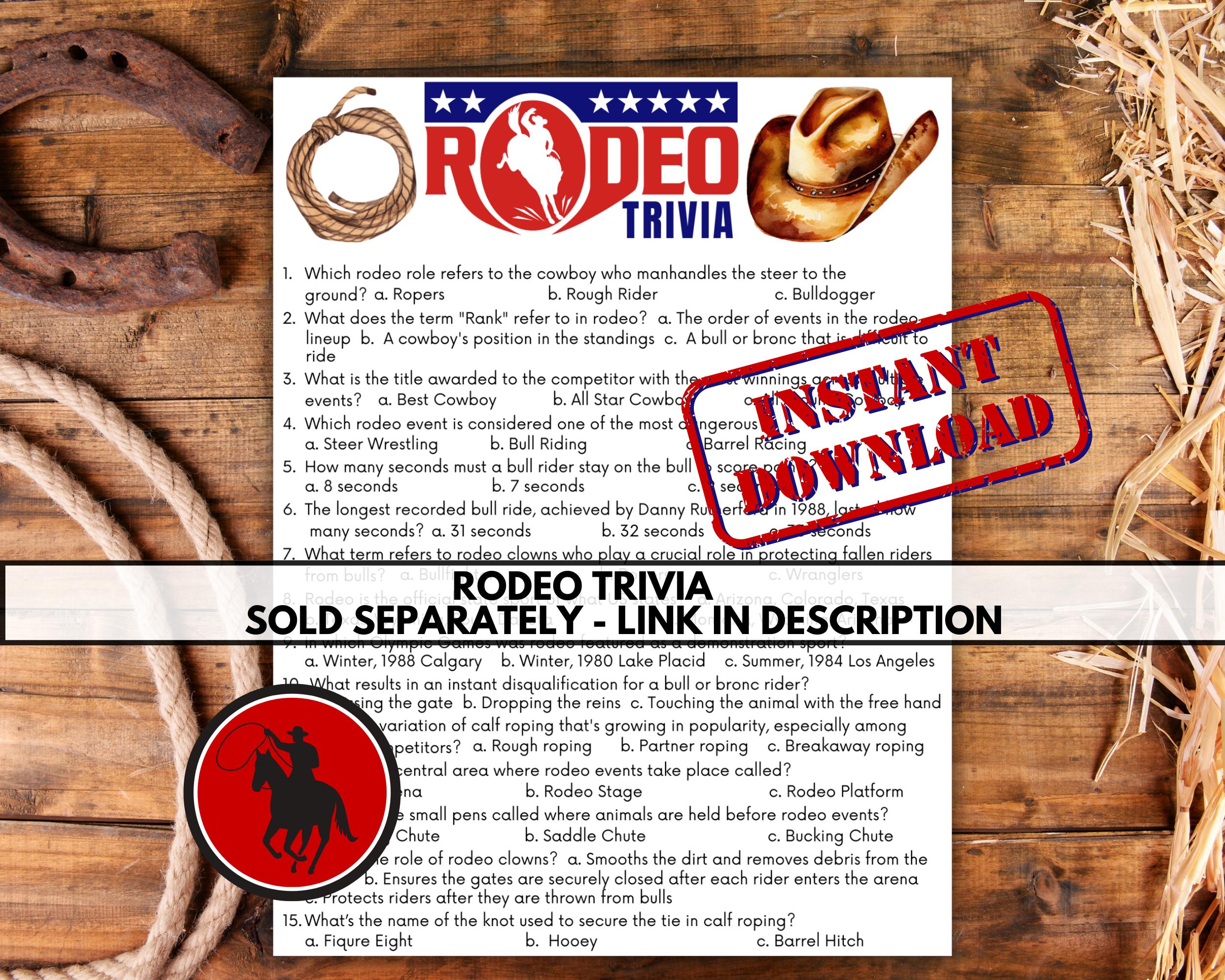 What's Your Rodeo Name? Game, Rodeo Themed Party, Rodeo Party Games ...